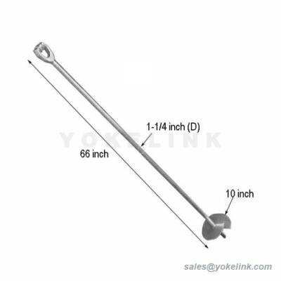 China 1-1/4'' Forged No-Wrench Helix Earth Anchor for sale