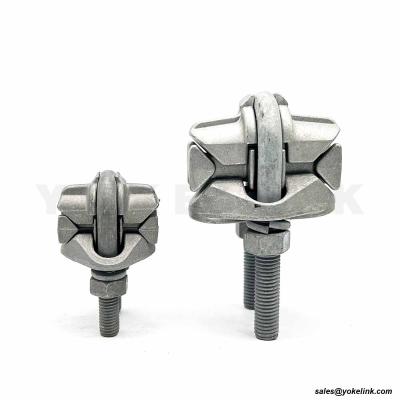 China LC52AX Parallel Groove Aluminum Clamp Single Center 3/8 Bolt for sale