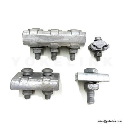 China ANSI C119.4 Parallel Groove Clamps 3 Bolts For Power Line for sale