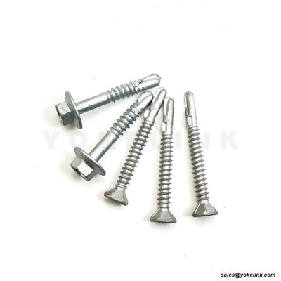 China Self Drilling Screw Roofing & Cladding to Light Duty Steel Hex Washer Head Screws Wing Teks for sale