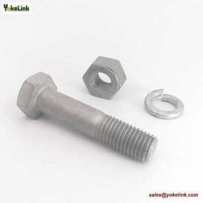 China 7/8" ASTM F3125 Grade A325 Hot Dipped Galvanized Steel Structural Bolt w/A563 DH Nut & F436 Washer for sale