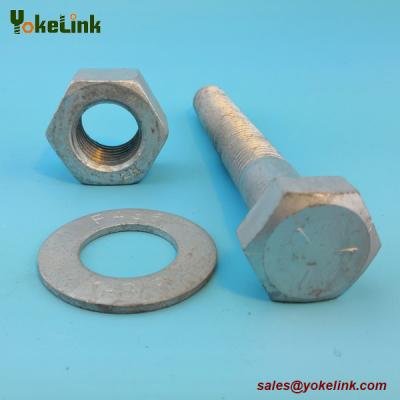 China 1-3/8" ASTM F3125 Grade A325 Hot Dipped Galvanized Steel Structural Bolt w/A563 DH Nut & F436 Washer for sale