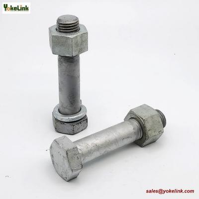 China M16 ASTM F3125M Grade A325M Hot Dipped Galvanized Steel Structural Bolt w/A563 DH Nut & F436 Washer for sale