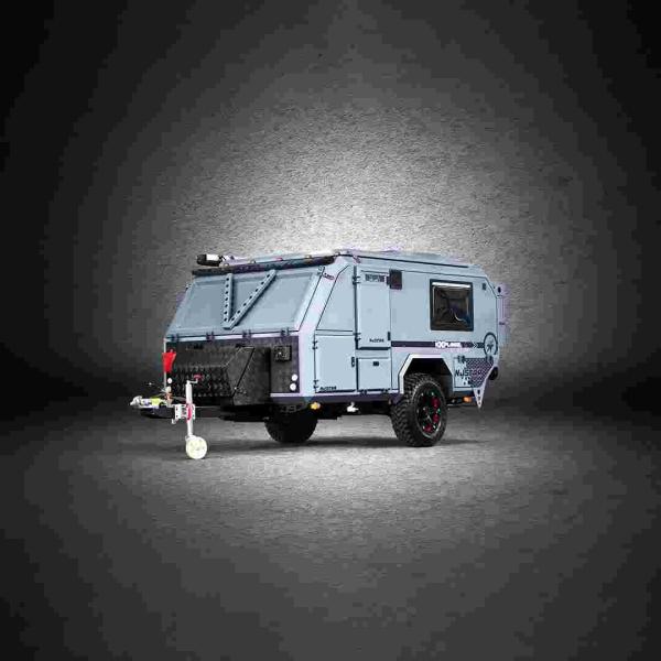 Quality Aluminum NJSTAR Off Road Camper Trailer 600W Solar Luxury Travel Trailers for sale