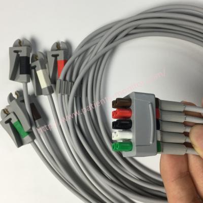 China REF 414556-002 GE CareFusion Multi Link ECG Leadwire Replaceable Set 5- Lead Grabber AHA 130CM Replace 412681-002 for sale