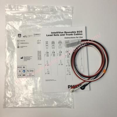 China M1673A 989803145111 PHiliph ECG Lead Set 3 Leadset Snap AAMI ICU for sale