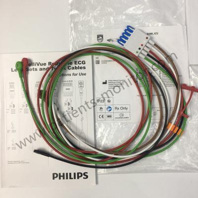 중국 PHiliph CBL 재사용 가능한 ECG 리드와이어 5 Leadset Snap AAMI ICU M1644A 989803144991 판매용