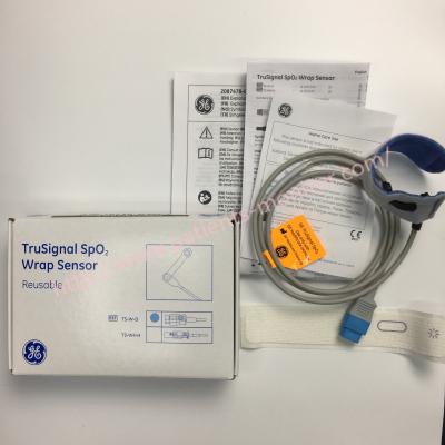 China TS-W-D Patient Monitor Accessories  GE Ohmeda TruSignal 9 Pin Spo2 Wrap Sensor Reusable 1m 3.3ft for sale