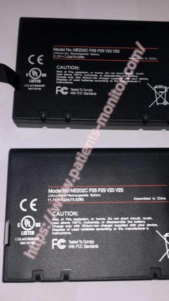 MP20 Patient Monitor Battery Compatible ME202C Medical Equipment For Hospital  Black  Used