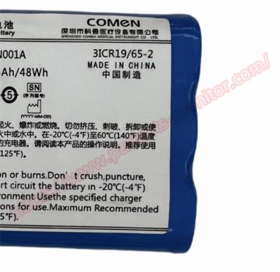 China Comen STAR8000 Patient Monitor Li-ion Battery CMLI2X3N001A 11.1V 4400nAh 48WH Monitor lithium ion battery for sale