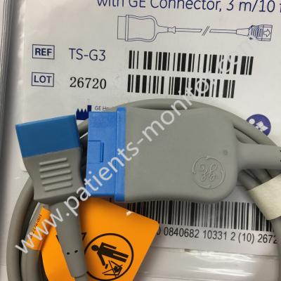 China GE TruSignal Spo2 Interconnect Cable With GE Connector REF TS-G3 LOT 26720 3meters 10ft for sale