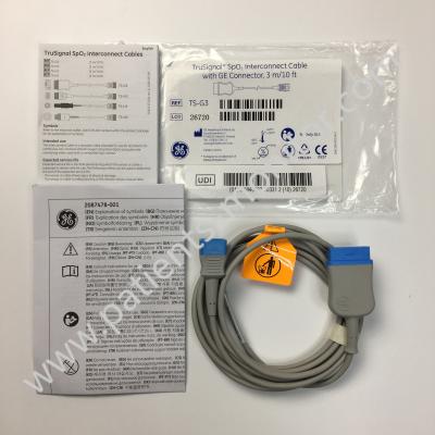 China GE TruSignal Spo2 Interconnect Cable With GE Connector REF TS-G3 LOT 26720 3meters 10ft for sale