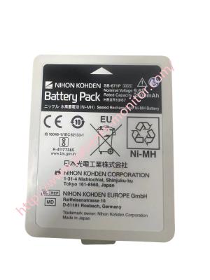 China Nihon Kohden Patient Monitors SB-671 Rechargeable Nickel Metal Hydride Battery 9.6V 2900Ah for sale