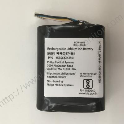 China PHiliph Rechargeable Lithium Ion Battery 989803174881 for VS1 VS2+ Patient Monitor 11.1V 2.4Ah 26.64Wh for sale