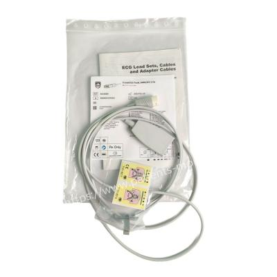 China PHiliph CBL 5 Lead ECG Trunk AAMIIEC 2.7m M1668A Ref 989803145061 Original and White for sale