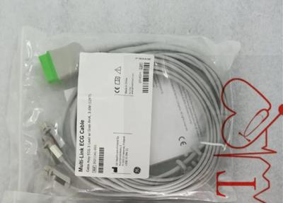 China 3 Lead W Grab ECG Machine Parts Multi Link Ge Ecg Leads Assy AHA.306M 12FT for sale