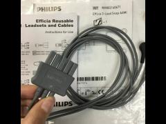 REF 989803160671 Philips Original New Efficia 3-Lead Snap AAMI Reusable ECG Leadsets And Cables