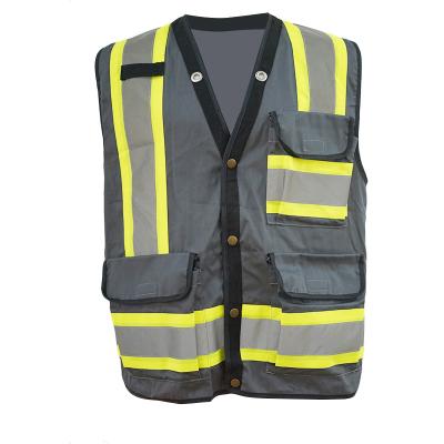 China High Visibility High Pockets Pockets Large Pockets Cotton Multi-Dimensional Polyester Fabric Reflective Vest for sale