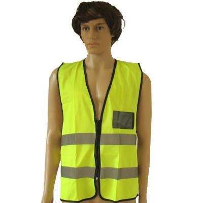 China Breathable 100% Polyester Traffic Color Man Safety Vest for sale