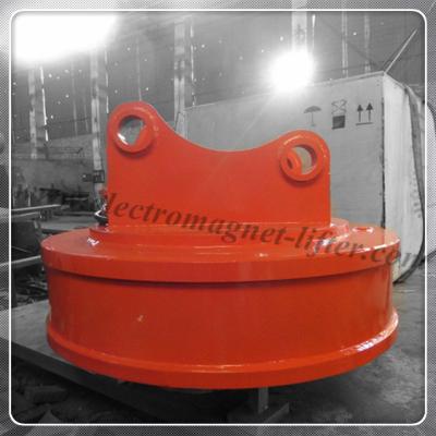 China 800mm diameter Excavator Lifting Electromagnet for Steel Scraps for sale
