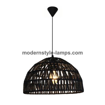 China Paper Rope Modern Ceiling Lights , Interior Hanging Lights For Restaurant for sale
