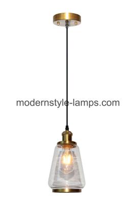 China Glass Material Modern Glass Chandelier , Clear Glass Pendant Light 15*16.5cm Size for sale
