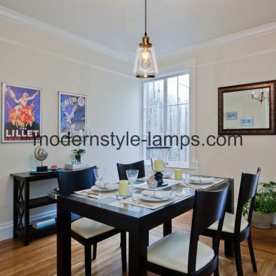 China Black Chrome Color Glass Hanging Lamps Interior Decoration Lighting C-31857 for sale