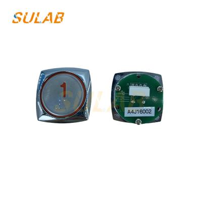 China A4J16002 Hyundai ascensor pulsar el botón de las piezas del ascensor Rojo claro Blanco en venta