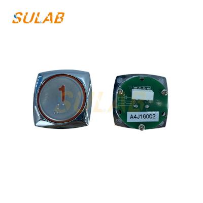 China A4J16002 Hyundai ascensor pulsar el botón de las piezas del ascensor Rojo claro Blanco en venta