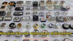 MITSUBISHI Elevator Square Push Button With Silver Alloy Contacts & LED Indication Spare Part LHB-00