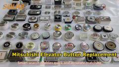 MITSUBISHI Elevator 35mm Stainless Steel Face Push Button DC24V LED for Car Hall Call Spare Part DA4