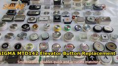 SIGMA MTD142 Square Elevator Button DC24V LED, Stainless Steel Face for COP and Hall Landing Call Re