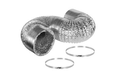 China HVAC System Aluminum Flexible Duct 4'' 10 Feet Ventilation Kit 2 Clamps Included for sale