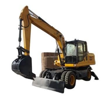 China 0.6m3 Bucket Capacity Second Hand Sany Pw135 5ton Wheel Excavator for Well Digging for sale