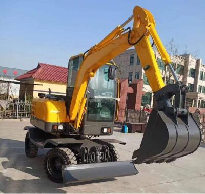 China 0.6m3 Bucket Capacity Second Hand Sany Pw135 5ton Wheel Excavator for Well Digging for sale
