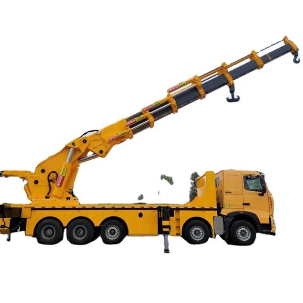 Quality 80t 80 ton Folding Arm Crane for HOWO Truck Maximum Amplitude Angle 80° Direct Sell for sale
