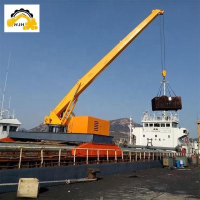 China 20t 30ton Marine Folding Arm Crane Telescopic Boom Crane Suitable Excavator HOWO Truck for sale
