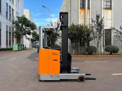 China 15° Maximum Climbing Slope Electric Stacker Forklift for 1Ton 1.5Ton Load Capacity RED for sale