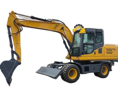 Cina HJH mini escavatore a ruote a cilindro idraulico da 1,2 tonnellate per 4505 mm di profondità massima di scavo in vendita