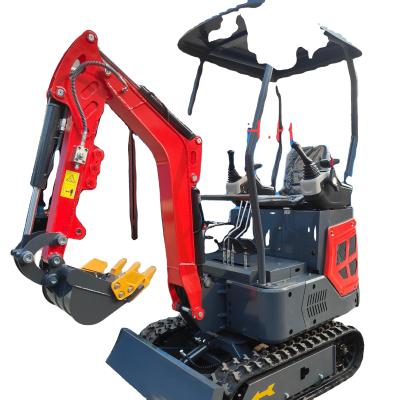 China 1.4 Ton Small Red Excavator with Max.travel speed of 4.3 km/h and HJH Hydraulic Pump for sale