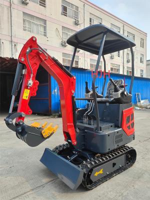 China 1.4 Ton Small Red Excavator with Max.travel speed of 4.3 km/h and HJH Hydraulic Pump for sale