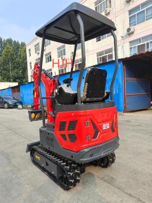 China 1.4 Ton Small Red Excavator with Max.travel speed of 4.3 km/h and HJH Hydraulic Pump for sale