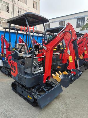 China 1.4 Ton Small Red Excavator with Max.travel speed of 4.3 km/h and HJH Hydraulic Pump for sale