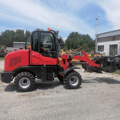 China 2ton One Piece Frame Wheel Loader with CE/Euro 5 Engine Multiple Attachments in Yellow for sale