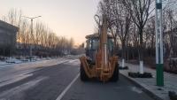China Hydrostatic Transmission 388H Backhoe Loader 100hp Engine Front Loader for sale