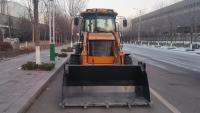 China Hydrostatic Transmission 388H Backhoe Loader 100hp Engine Front Loader for sale