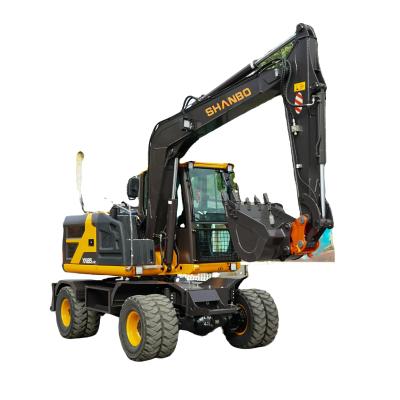 Cina XN85 XN90 PW85 PW90 PW150 Scavatore a ruote da 8,5 tonnellate a 9 tonnellate con gambe di supporto in vendita