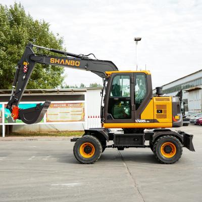 中国 XN85 XN90 PW85 PW90 PW150 8.5Ton 9Ton サポート脚と 46.3 kw のホイール掘削機 販売のため