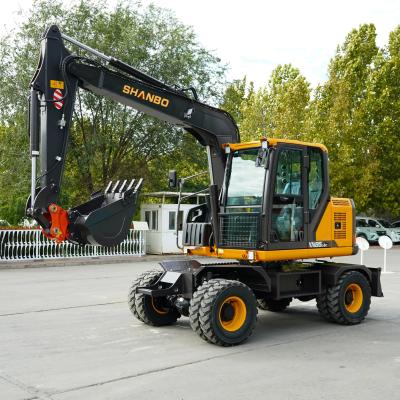 中国 XN85 XN90 PW85 PW90 PW150 8.5Ton 9Ton サポート脚と 46.3 kw のホイール掘削機 販売のため