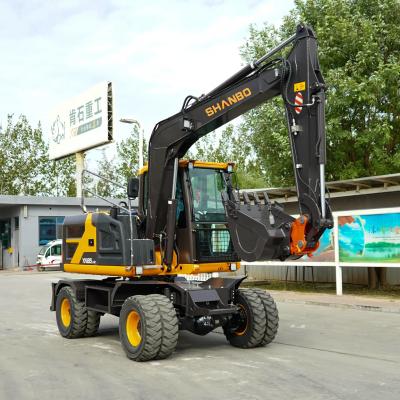 中国 XN85 XN90 PW85 PW90 PW150 8.5Ton 9Ton サポート脚と 46.3 kw のホイール掘削機 販売のため